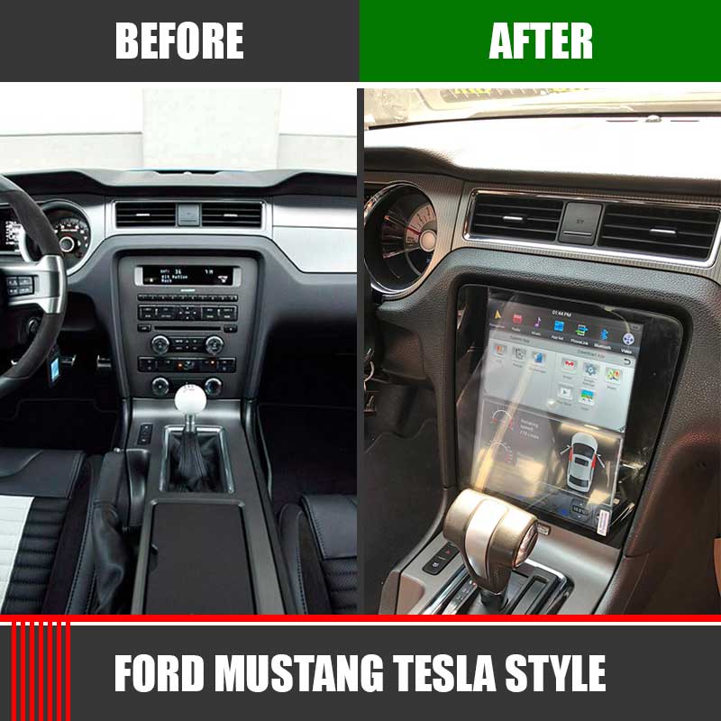 Ford Mustang 2010 – 14 Android Monitor Tesla Style - Best Android Screen