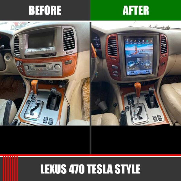 Lexus LX 470 2004 – 07 Android Monitor Tesla Style - Best Android Screen